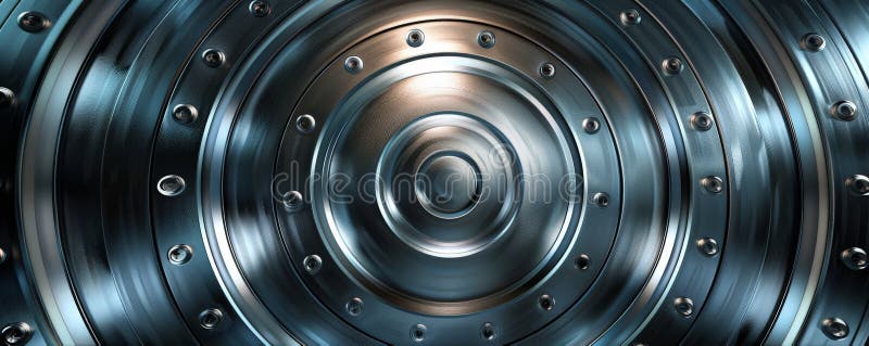 A Futuristic Metal Texture with Concentric Circular Patterns and ...