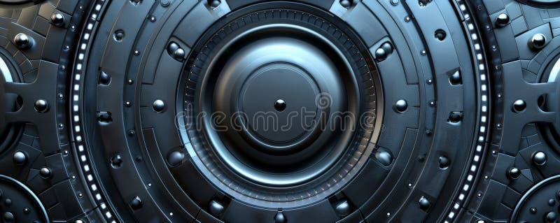 A Futuristic Metal Texture with Concentric Circular Patterns and ...