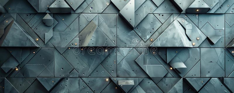 A Futuristic Metal Texture with Overlapping Layers of Angular Panels ...