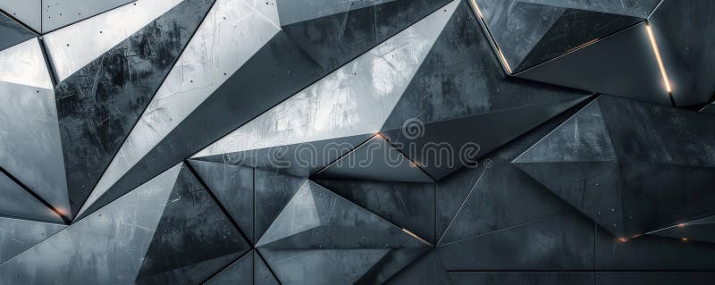 A Futuristic Metal Texture with Overlapping Layers of Angular Panels ...