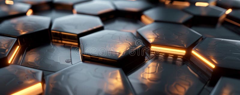 A Futuristic Metal Texture with a Repeating Pattern of Hexagonal Tiles ...