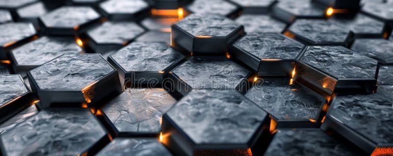 A Futuristic Metal Texture with a Repeating Pattern of Hexagonal Tiles ...