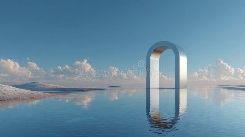 Metallic Ocean Under Beautiful Blue Sky Stock Photos - Free & Royalty ...