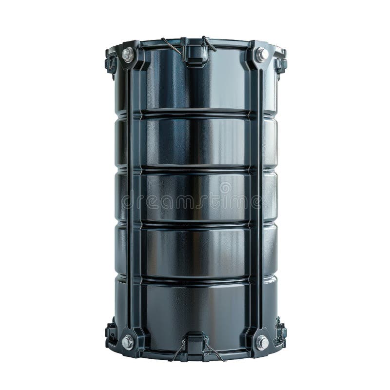 Sci Fi Cylinder Container Standing on White Background Stock Photo ...
