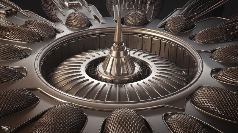 Futuristic Metallic Engine, Abstract Sci-Fi Good Resolution Stock Photo ...