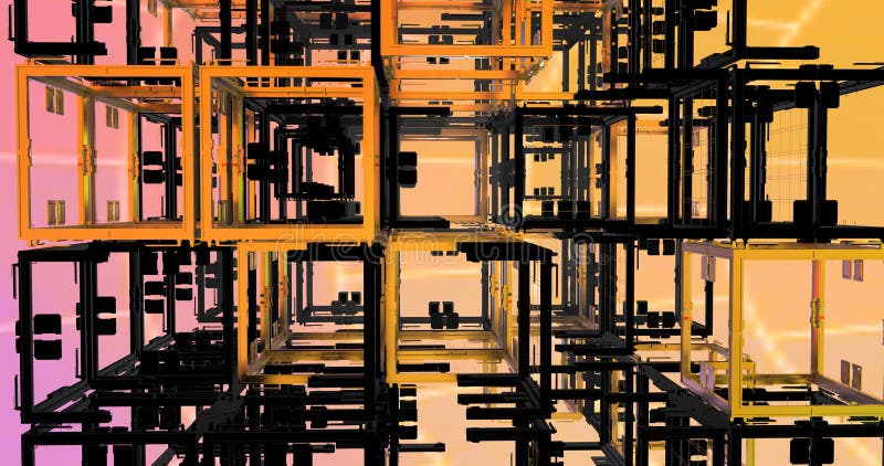 Multi-colored Metalic Building. Stock Illustration - Illustration of ...