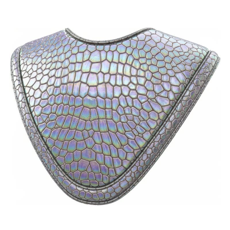 A Futuristic Metallic Neck Piece with an Iridescent, Reptile Scale ...