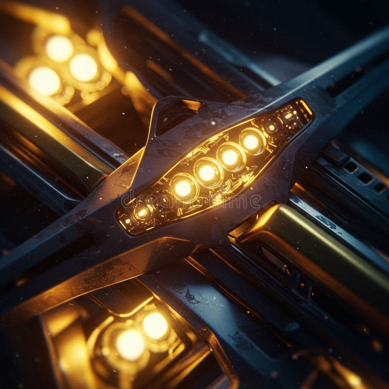 Futuristic Metallic Structure Featuring a Triangular Design ...