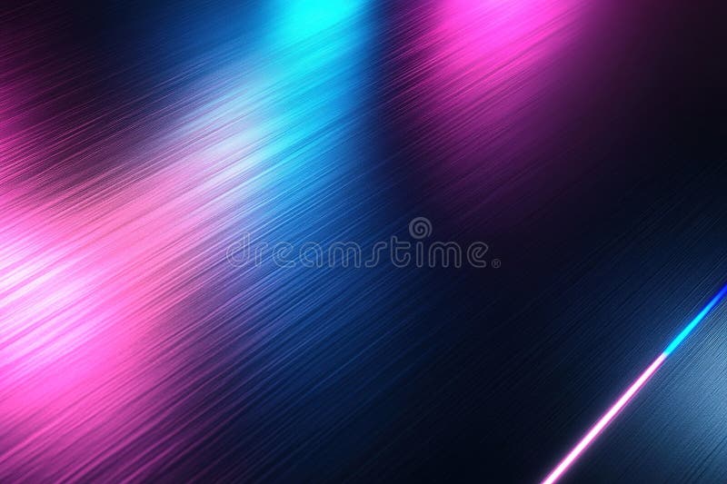 Futuristic Metallic Surface with Sleek Textures and Vibrant Neon ...