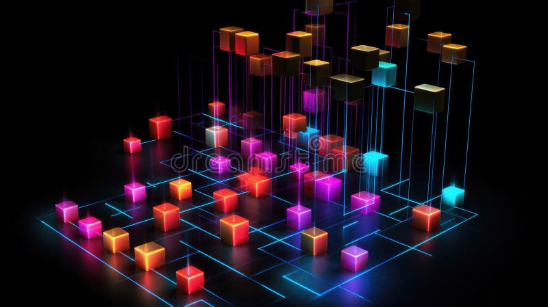 Futuristic Metaverse and Blockchain Technology Network Concept with ...