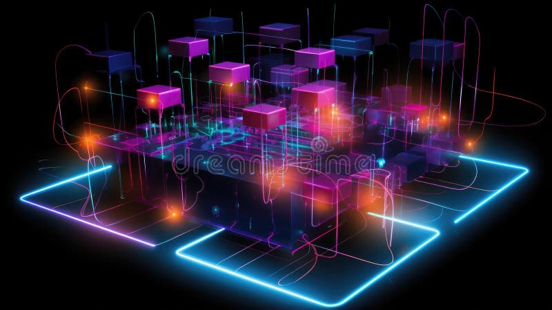 Futuristic Metaverse and Blockchain Technology Network Concept with ...