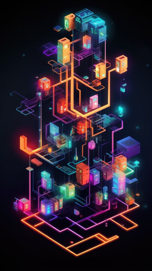 Futuristic Metaverse and Blockchain Technology Network Concept with ...