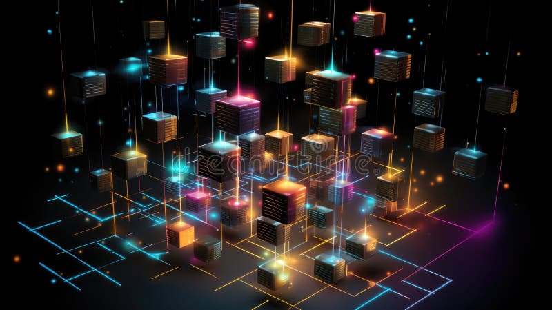 Futuristic Metaverse and Blockchain Technology Network Concept with ...