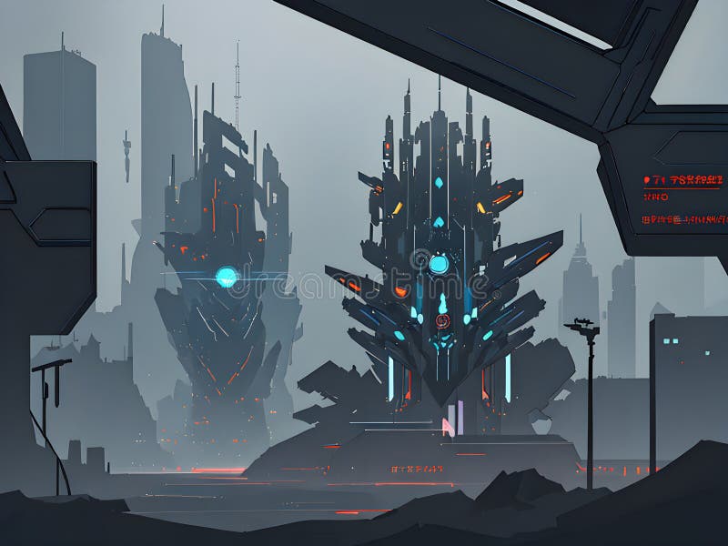 Futuristic Metaverse City, Generative AI Illustration Stock ...
