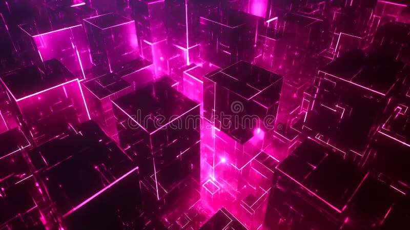 Futuristic Metaverse Digital Cubes Blocks Technology Network Connection ...