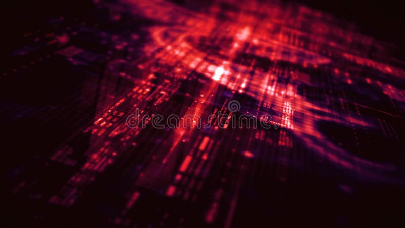 Futuristic Data Matrix Simulation Background Stock Illustration ...