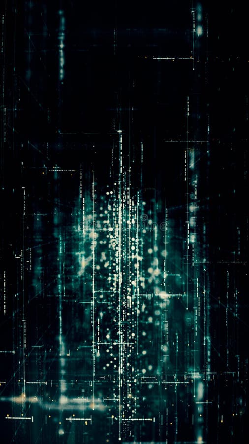 Futuristic Metaverse Matrix Simulation Background Stock Illustration ...