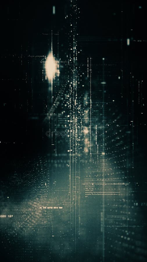 Futuristic Metaverse Matrix Simulation Background Stock Illustration ...