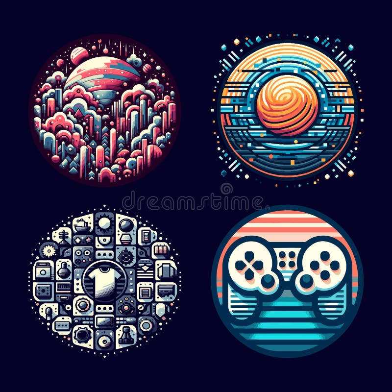 Futuristic Metropolis, Digital Solar System ?, and Cybernetic Sunburst ...