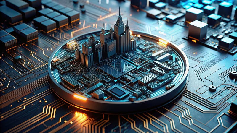 A Futuristic Metropolis Integrated within a Complex Technological ...