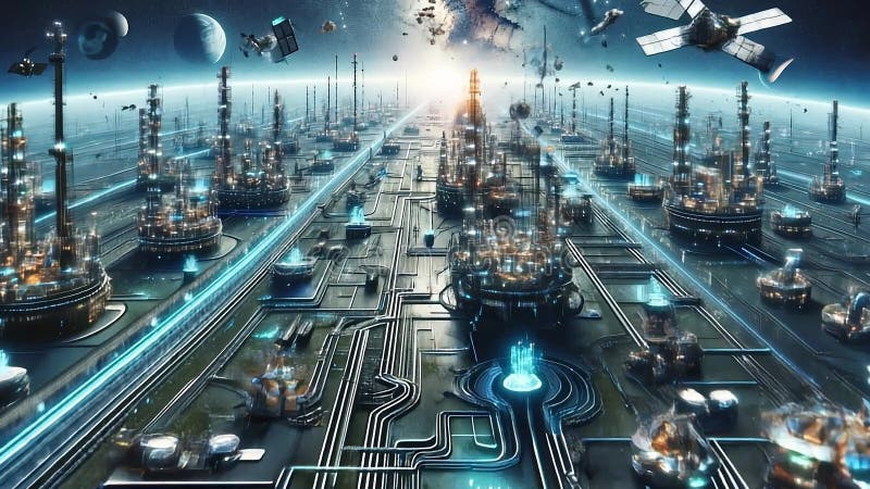 Futuristic Metropolis Sprawling Across Alien Planet S Surface ...