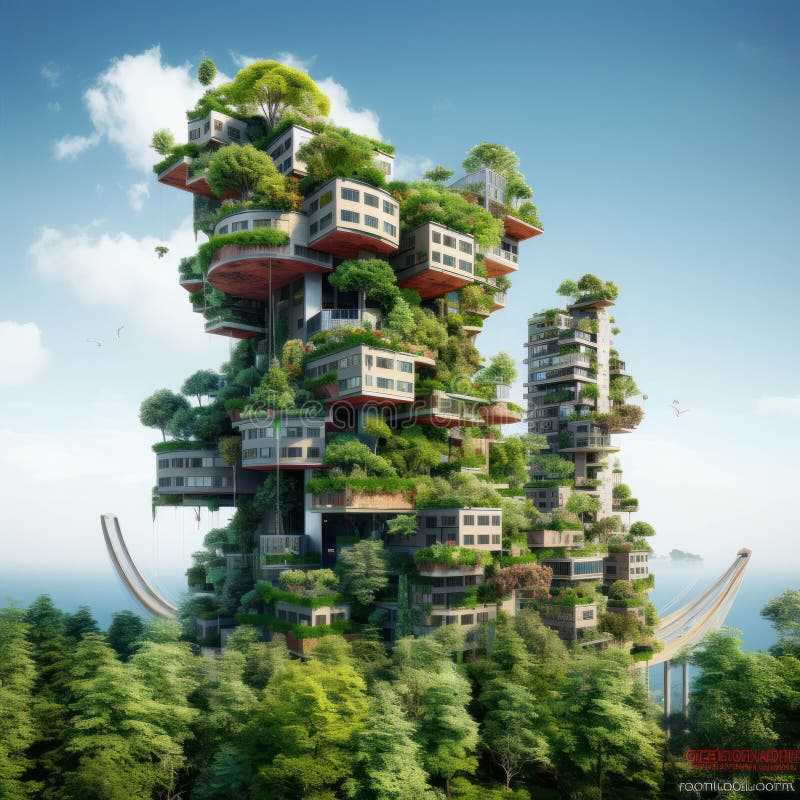 A Futuristic Metropolis Thrives with Vertical Forests, Blending Civil ...