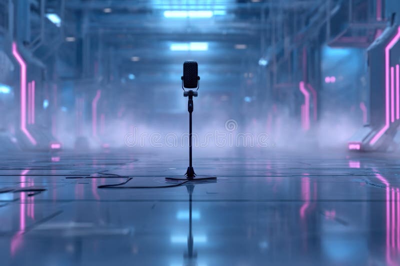 Futuristic Microphone in a Cyberpunk Setting: a Digital Audio Recording ...