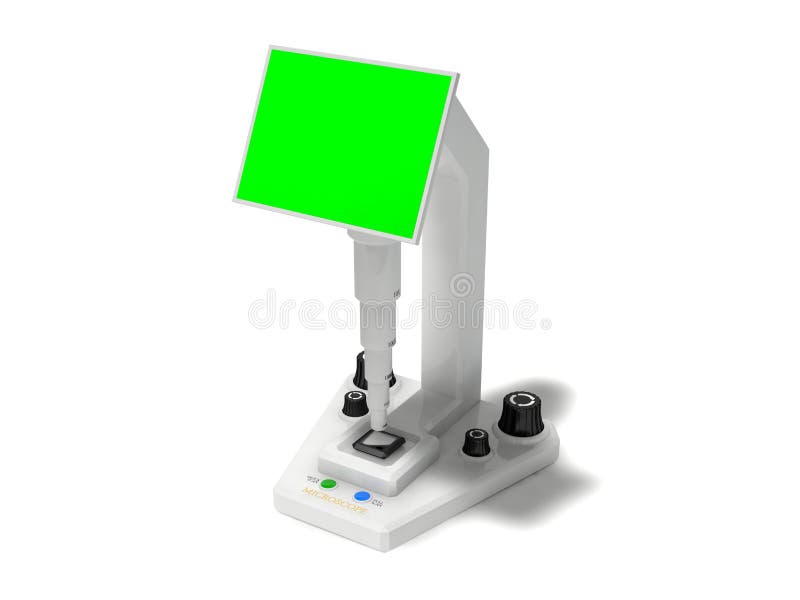 Futuristic Microscope with Touch Screen. Stock Illustration ...