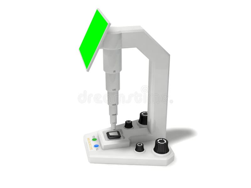 Futuristic Microscope with Touch Screen. Stock Illustration ...