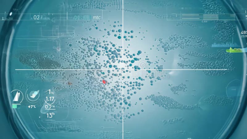 A Futuristic Microscopic Scan of Bacteria with a Digital Interface ...