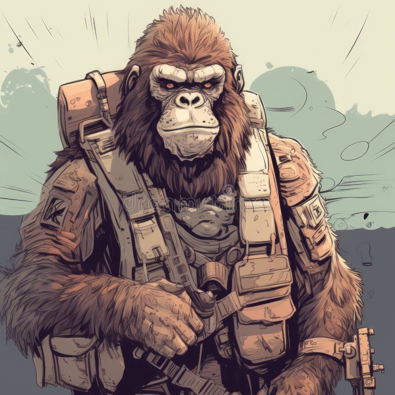 Military Ape Stock Illustrations – 114 Military Ape Stock Illustrations ...
