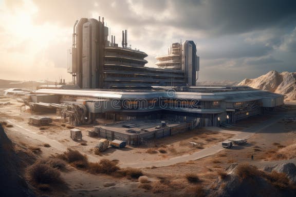 Futuristic Military Base with High-tech Weapons and Cutting-edge ...