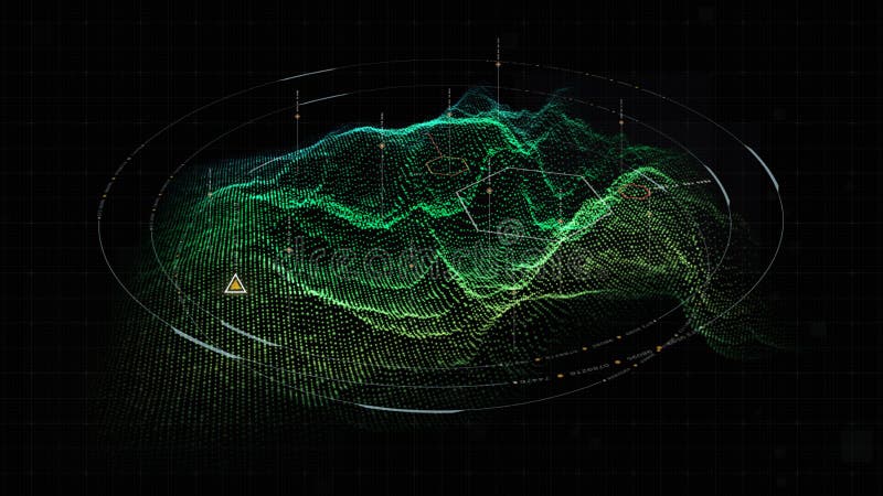 Futuristic Military HUD Holographic Terrain Concept Stock Image - Image ...