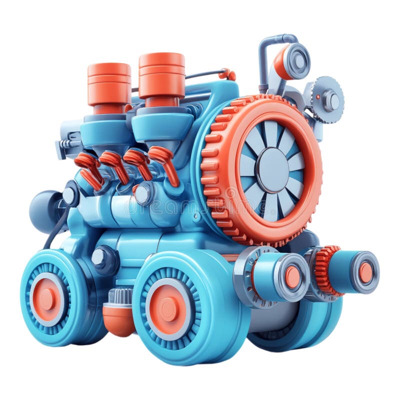 Futuristic Mini Robot Against Transparent Background for Scifi ...