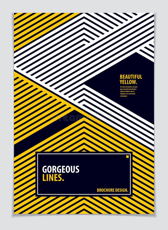 Futuristic Minimal Brochure Graphic Design Template. Vector Geom Stock ...