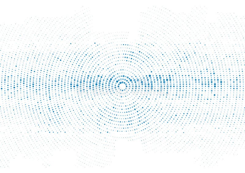 Futuristic Minimal Tech Blue Halftones Dotted Circles Abstract ...
