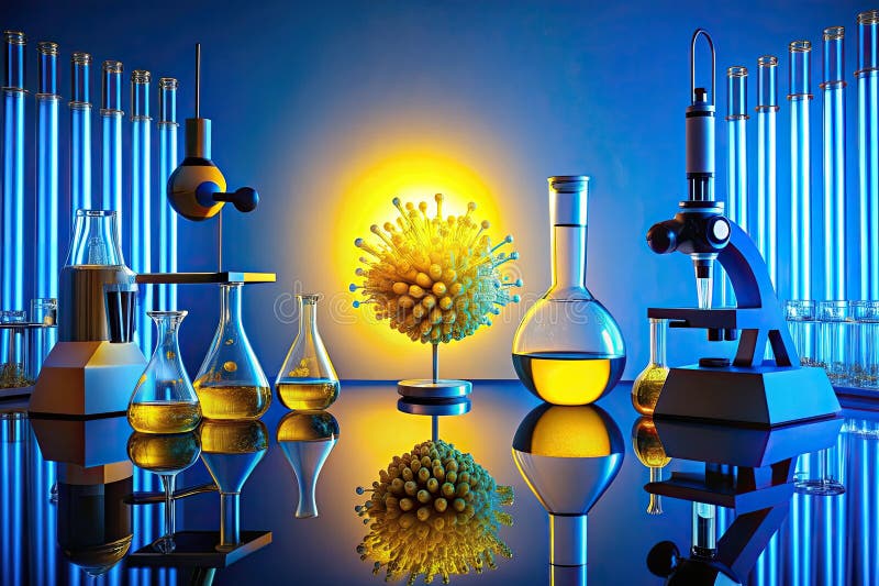 A Futuristic Minimalist Microcosm Abstract Laboratory Art Explores the ...