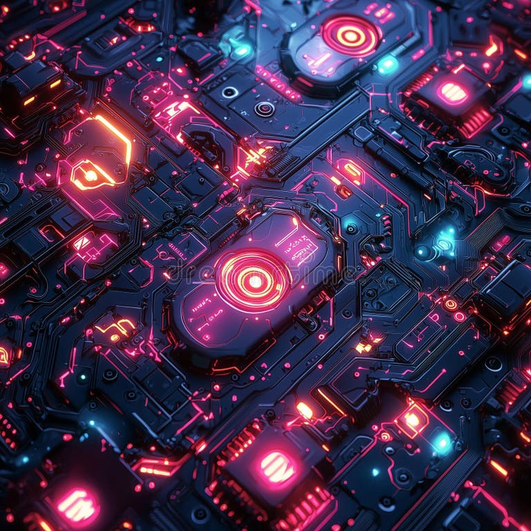 Minimalistic Circuit Board Design Stock Illustrations – 650 ...