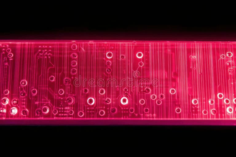 Futuristic Minimalistic Glowing Circuit Design with Neon Lights Stock ...