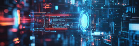 Futuristic Mixed Reality Background Featuring Augmented Reality UI ...