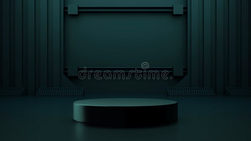 Futuristic Mock Up Scene with Showcase for Product Display, Abstract ...