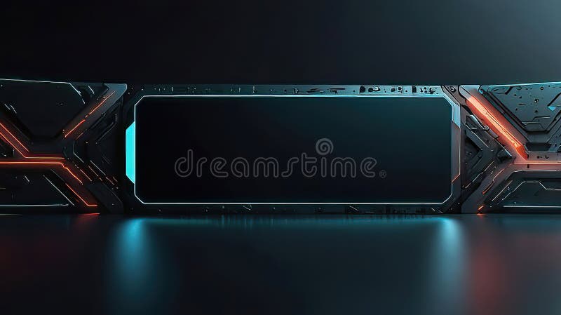 Futuristic Mockup Template for Digital Interfaces Stock Illustration ...