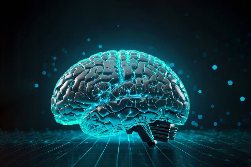 A Futuristic Model of the Human Brain Connected To a Digital Network ...