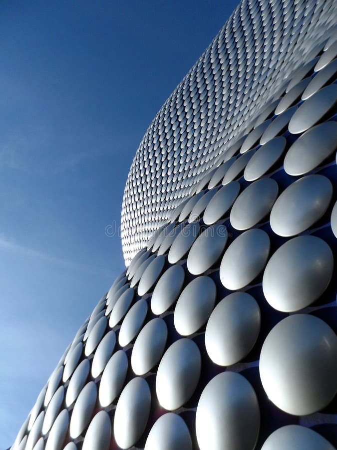 Futuristic Modern Curved Building Exterior Stock Photo - Image of close ...