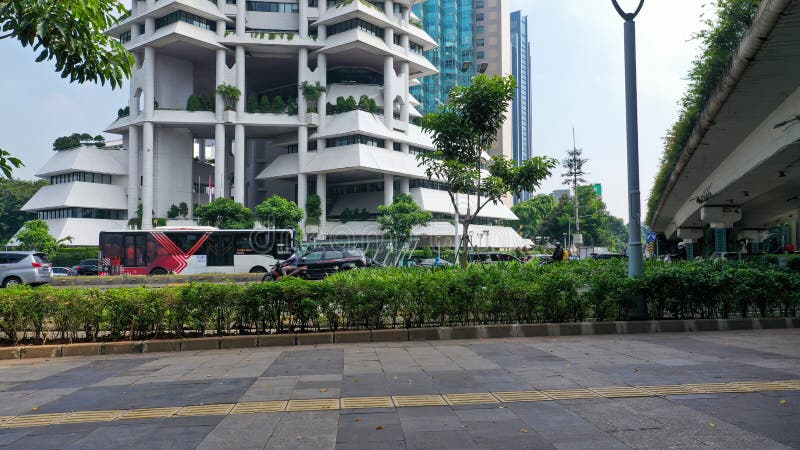 Futuristic and Modern Design Skyscraper Building in Jakarta City Stock ...