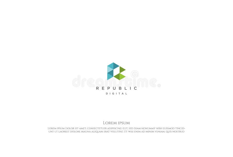 Futuristic Modern Geometric Polygon Triangle Initial Letter R Logo ...