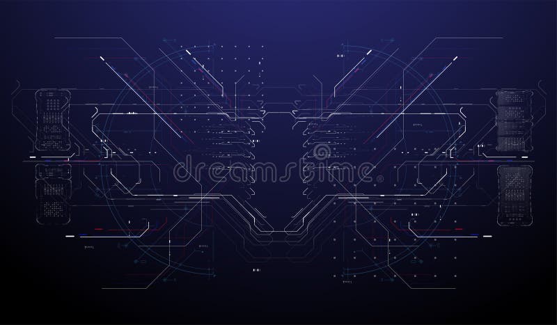 Futuristic Modern HUD Interface Screen Design. Abstract Futuristic UI ...