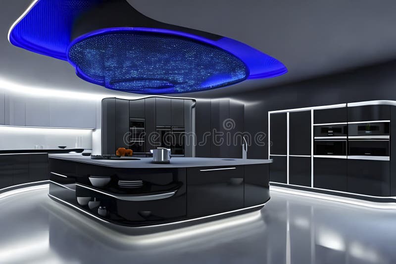 Futuristic Modern Kitchen Stock Illustrations – 1,731 Futuristic Modern ...
