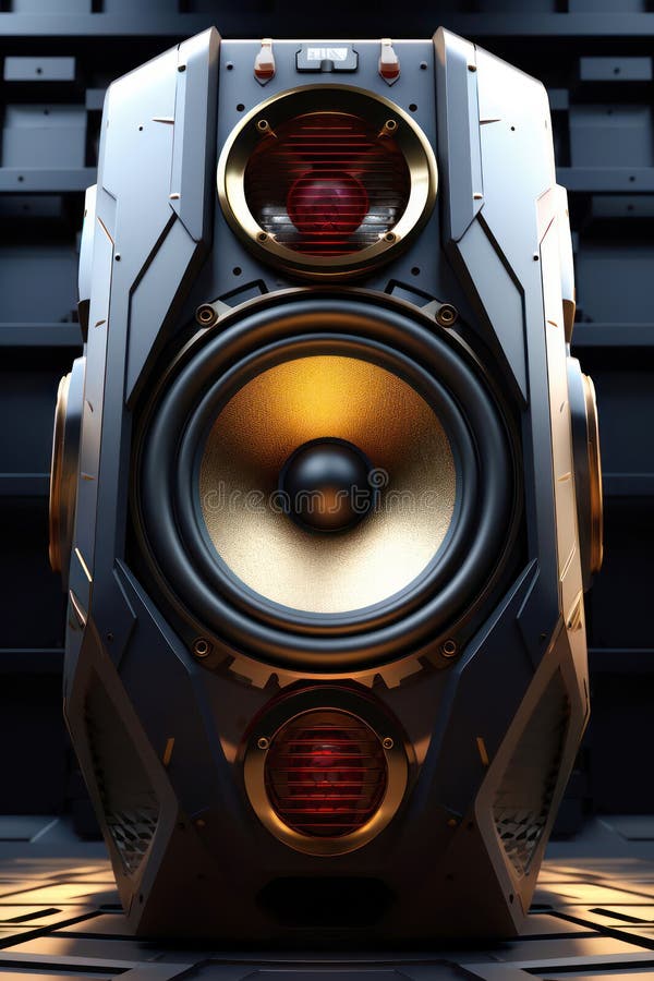 Futuristic Modern Loud Speaker Electronics Stock Image - Image of ...