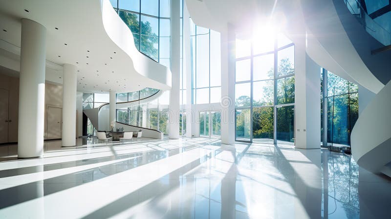 Futuristic Modern Office Building - Architectural Design - Generative ...